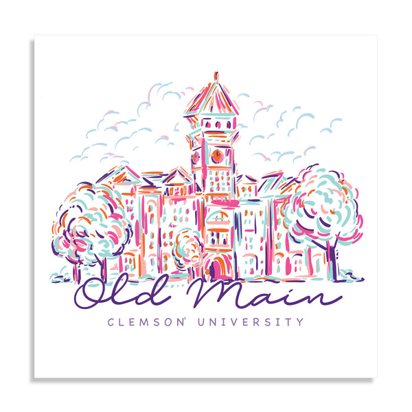 Painted Old Main Poster - Tigertown Graphics