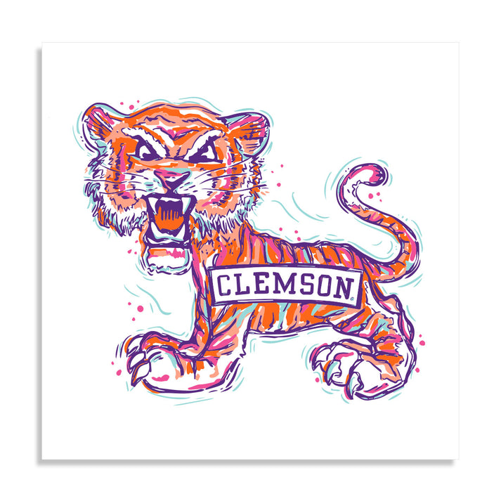 Painted Old School Tiger Poster – Tigertown Graphics