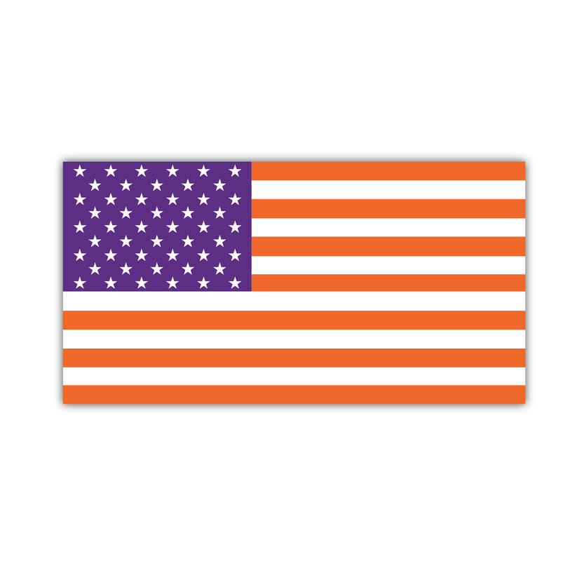 Clemson American Flag Decal - (Multiple Sizes) – Tigertown Graphics