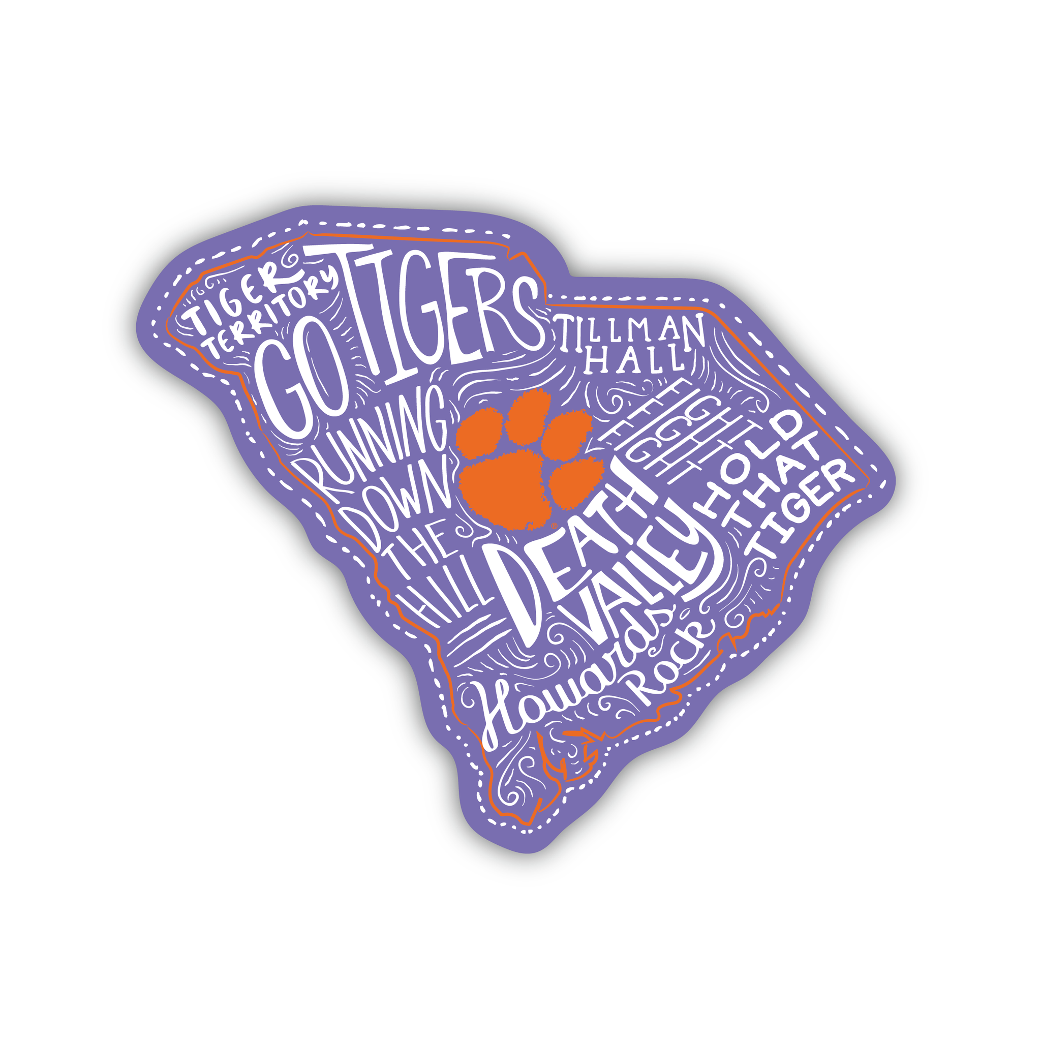 Clemson Traditions Decal - (Multiple Colors) – Tigertown Graphics
