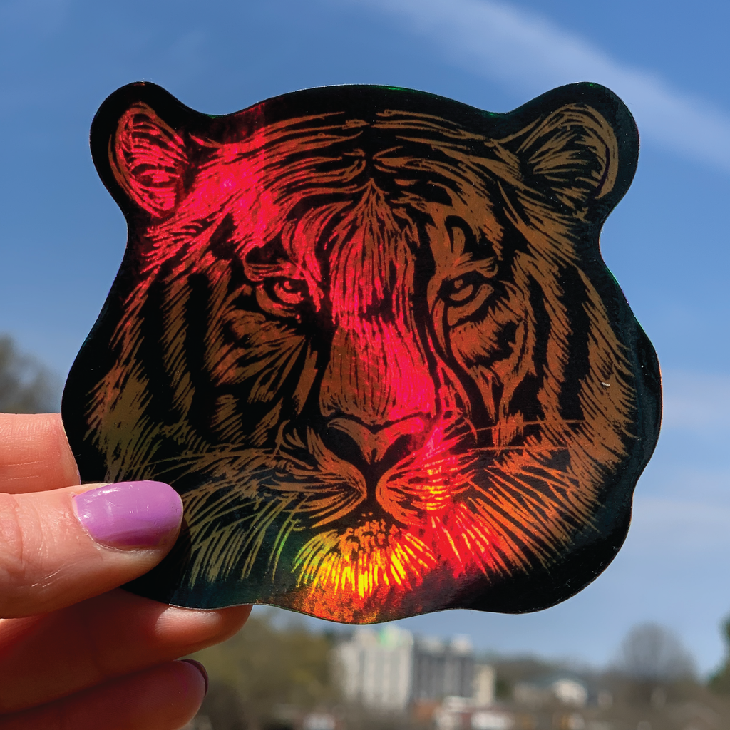 Holographic Golden Tiger Decal - Tigertown Graphics