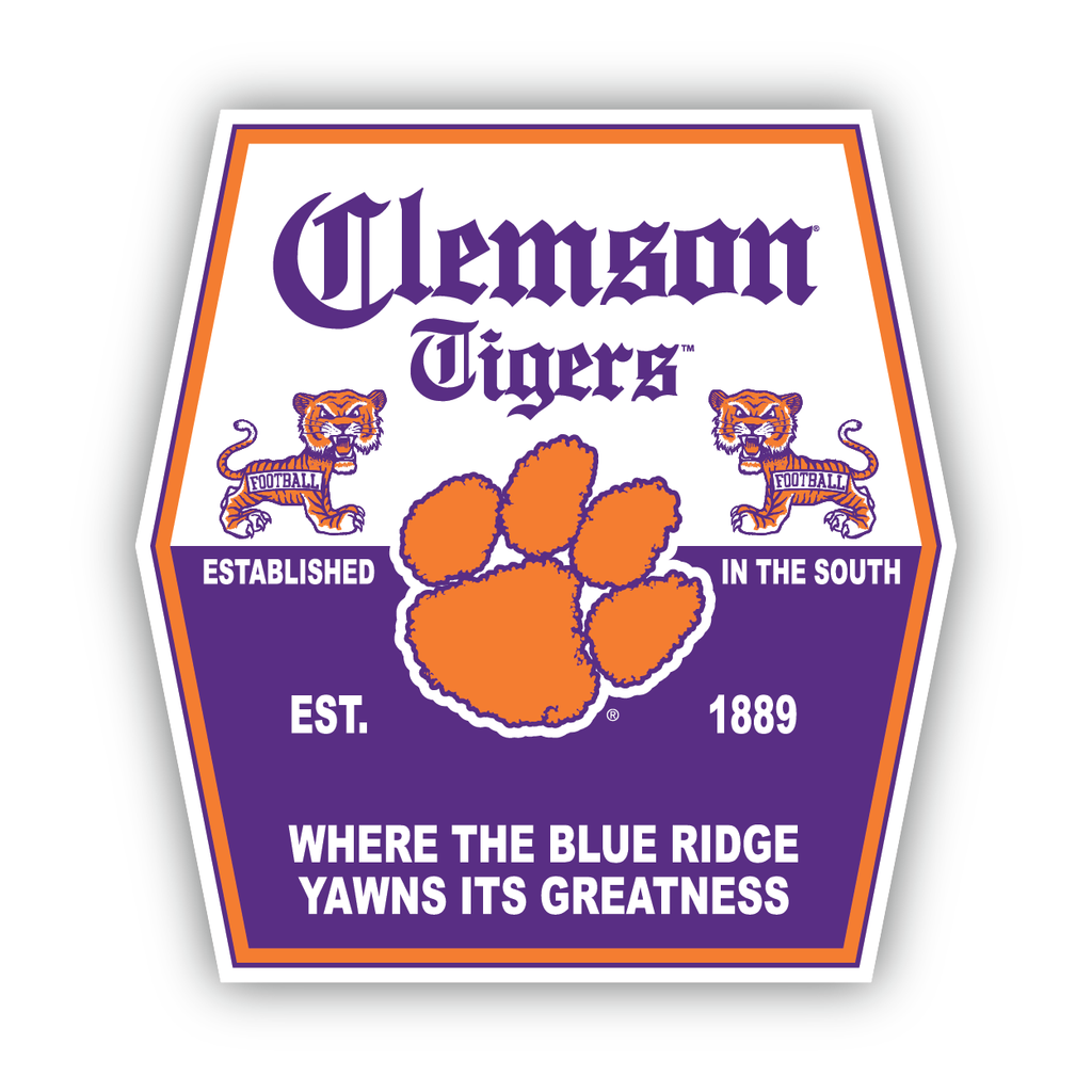 Clemson Extra Label Decal - Tigertown Graphics
