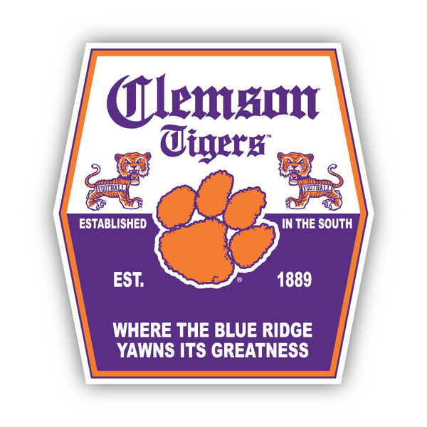 Clemson Extra Label Decal - Tigertown Graphics